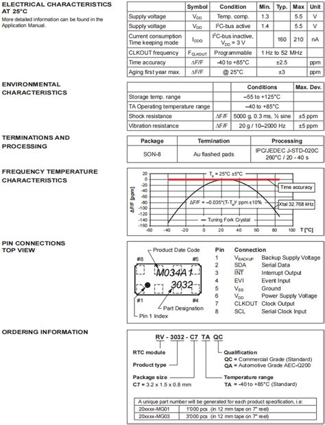 smd实时时钟模块晶振rv 3032 c7taqa物联网计量应用 ov 7604 c7 32 768k 20ppm ta qa