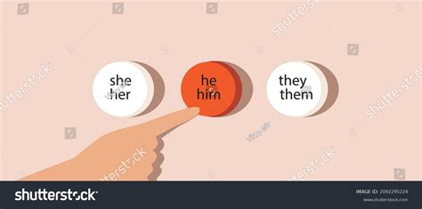 Index Finger Select Button Gender Pronouns Stock Vector Royalty Free 2092295224 Shutterstock
