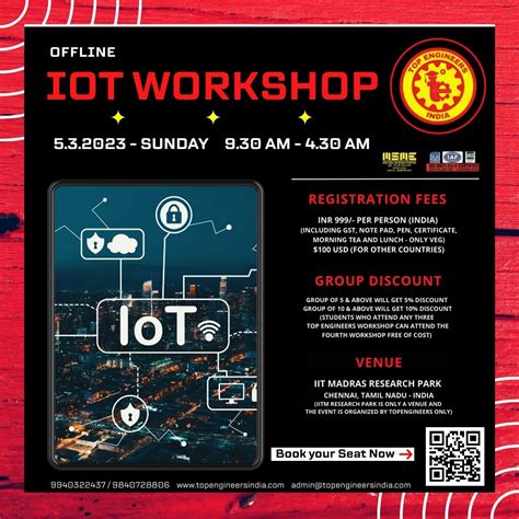iot workshop 2023 top engineers workshop chennai