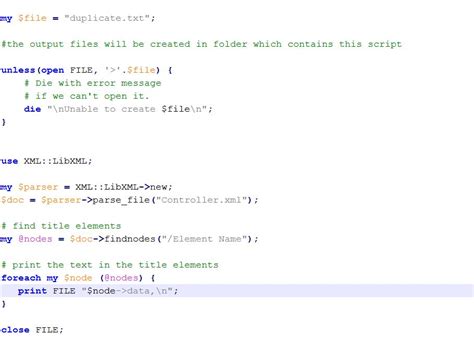 perl finding out duplicate names from an xml file stack overflow