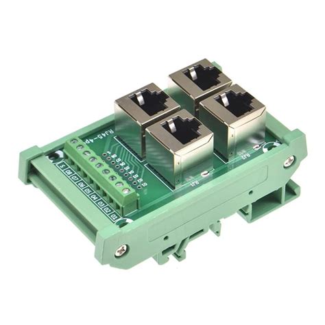 Jienk Rj45 8p8c Din Rail Mount Ethernet Connector Distribution Breakout Board