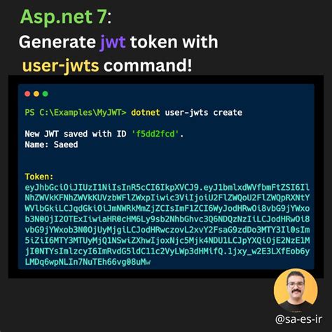 Saeed Esmaeelinejad On Linkedin 𝐀𝐒𝐏𝐍𝐄𝐓 𝟕 𝐆𝐞𝐧𝐞𝐫𝐚𝐭𝐞 𝐣𝐰𝐭 𝐭𝐨𝐤𝐞𝐧 𝐮𝐬𝐧𝐢𝐠