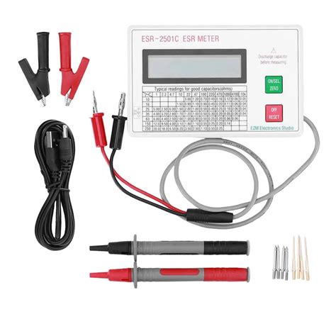 Esr Dcr Capacitor Tester Circuit Capacitor Meter With Test Leads