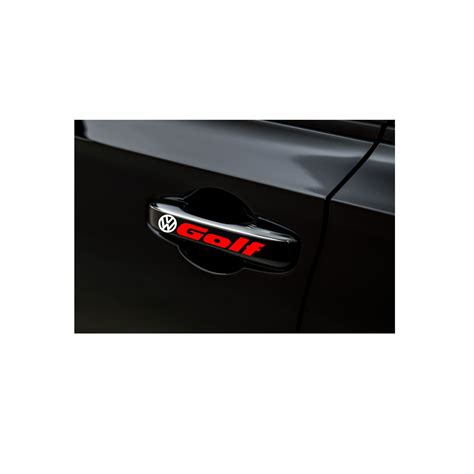 Set Stickere Auto Manere Usa Volkswagen Golf Vw Rosu Alb 13x22cm Emagro
