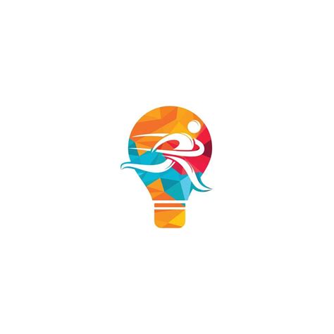 Creative Run Icon Logo Design Bulb And Running Man Vector Logo Design 11474665 Vector Art At