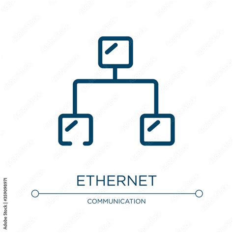Ethernet Icon Linear Vector Illustration From Internet Of Things Collection Outline Ethernet