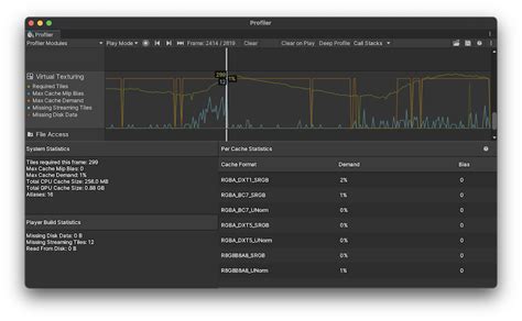 团结引擎 手册 Virtual Texturing Profiler 模块