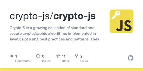 Github Crypto Jscrypto Js Cryptojs Is A Growing Collection Of