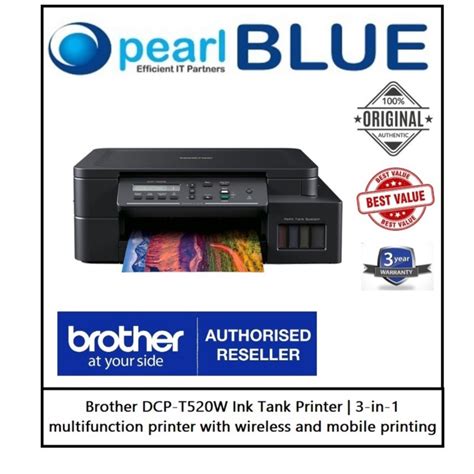 READY STOCK Brother DCP T520W Ink Tank Printer 3 In 1 Multifunction Printer With Wireless