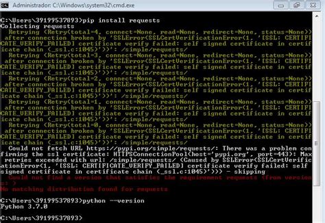Erro Na Instalação De Pacotes Pip Ssl 1045 · Issue 5802 · Pypapip · Github
