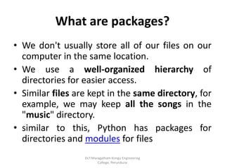 Modules And Packages In Python Ppsx