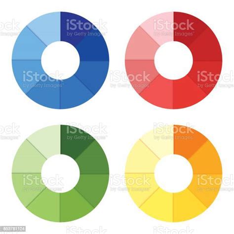 원형 차트에 고립 된 배경입니다 비즈니스 데이터 인포 그래픽에 대 한 다채로운 요소입니다 벡터 일러스트 레이 션 0명에 대한 스톡 벡터 아트 및 기타 이미지 Istock