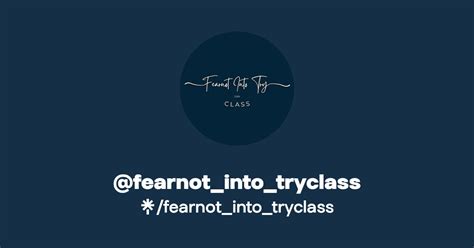 Fearnotintotryclass Instagram Linktree