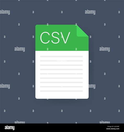 Csv File Icon Spreadsheet Document Type Modern Flat Design Graphic