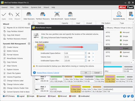 extend different types of dynamic volumes with screenshots given