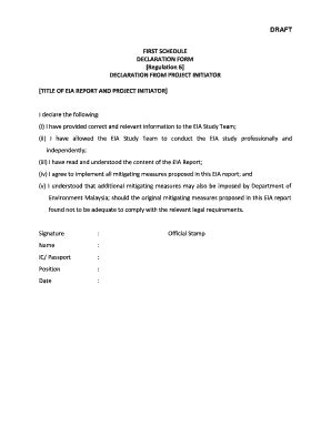 Declaration For Project Complete With Ease AirSlate SignNow