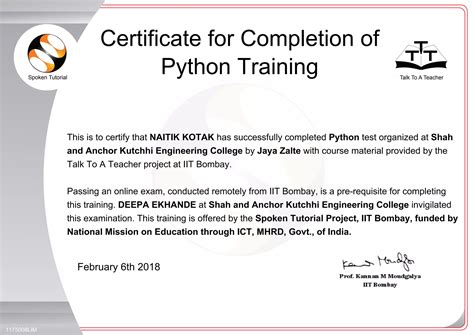 Naitik Kotak Python Certificate Ppt