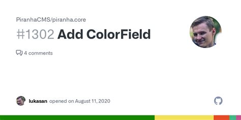Add Colorfield · Issue 1302 · Piranhacmsre · Github