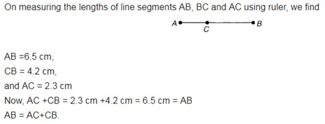 draw any line segment say ab take any point c lying in between a and