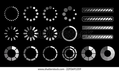 Loading Icon Set Buffer Loader Preloader Stock Vector Royalty Free Shutterstock