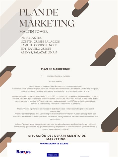 Plan De Marketing Pdf