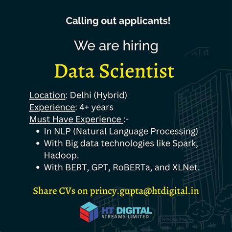 htds hiring jobalert datascientistjobs ht digital streams