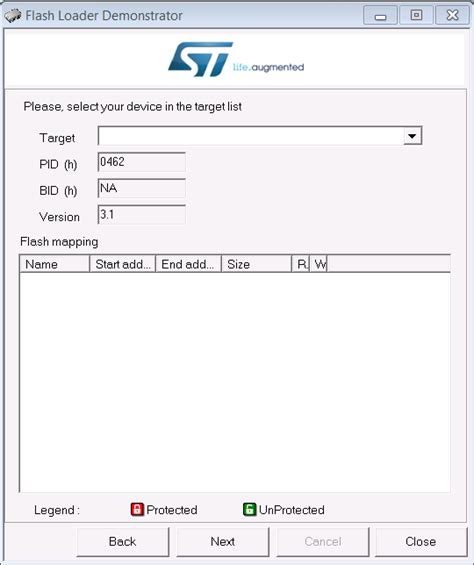 the embedded bootloader of stm32l452re works abno
