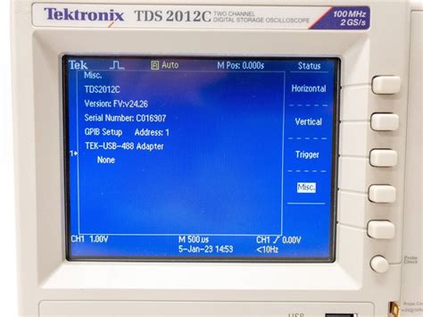 Tektronix Tds2012c Dc 100mhz 2ch Dpo Ebay Tektronix Tds2012c Dc 100mhz 2ch Dpo Ebay