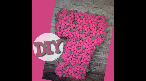 Как сделать объёмную цифру семь из картона и гофрированной бумаги Diy