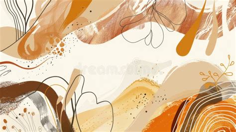 This Is A Cloudy Earthtone Coloured Background With Abstract Shapes That Can Be Edited This Is