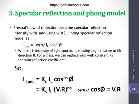 Unit 6 Illumination Models And Surface Rendering Methods Pdf 3 D