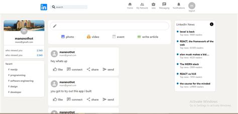 Github Sphade Linkedin Clone A Clone Of The Linkedin Application