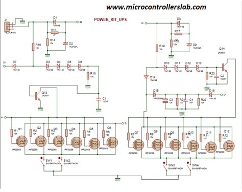 power supply circuit diagram in proteus