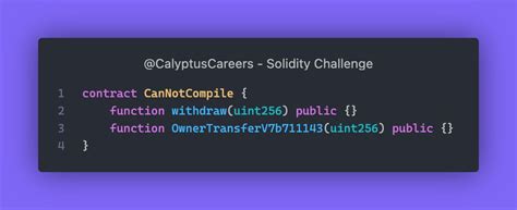 Solidity Challenge 412 🕵️‍♂️ This Code Wont Compile 🚨 Can You Help