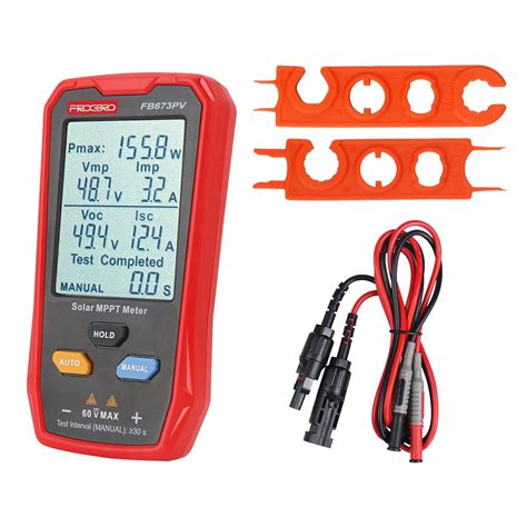 Fb673pv Mppt Lcd Current Voltage Multimeter Digital Meter 800w Solar Module Maximum Pv Solar