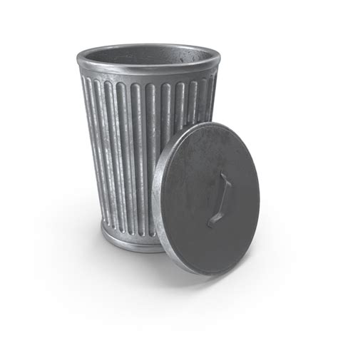 Metal Trash Bin With Open Lid Png Images And Psds For Download Pixelsquid S118051347