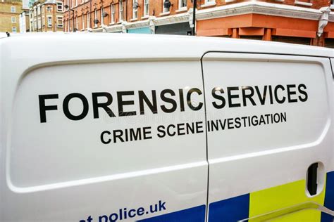 a forensic services crime scene investigation police van editorial photo image of protection