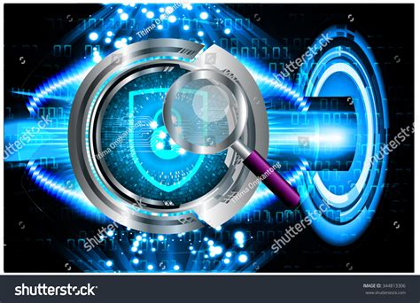 Magnifying Glass Scanning Identifying Computer Virus Stock Vector Royalty Free 344813306