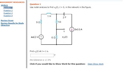 solved assignment resources question 1 use nodal analysis to
