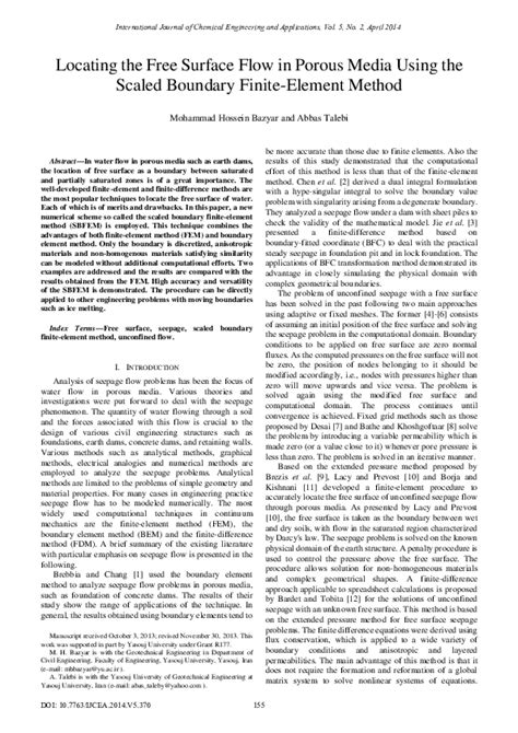Pdf Locating The Free Surface Flow In Porous Media Using The Scaled Boundary Finite Element Method