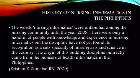 Importance Of Nursing Informatics In Philippine Healthcare Delivery System Pptx