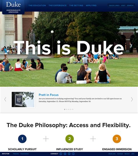 Duke Admissions Redesign 5 Key Goals Viget