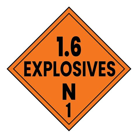 Class 1 6n Explosives Hazmat Placard Decal Or Magnetic Sign Placard Usdot Vinyl Stickers