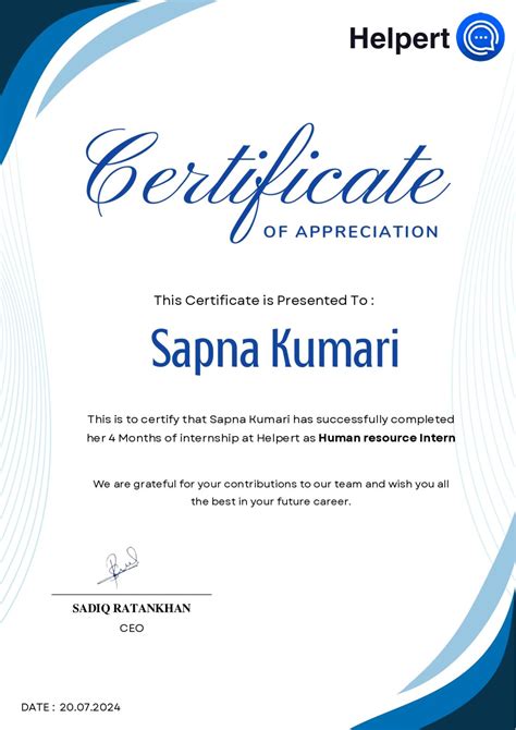 sapna patel on linkedin internship hr learning grateful helpert