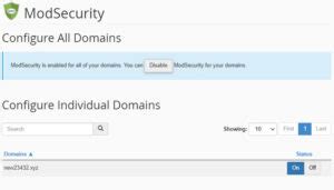 How To Disable ModSecurity In CPanel