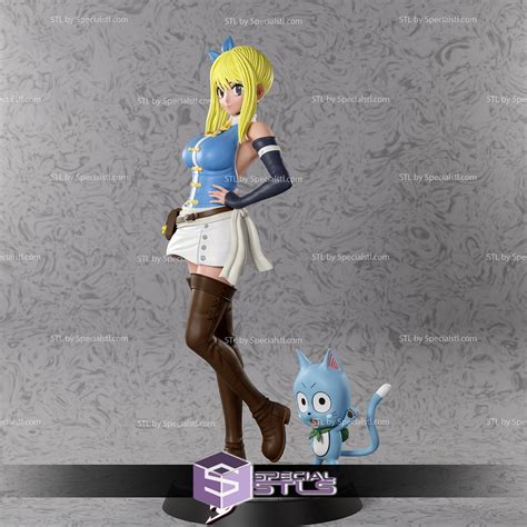 Lucy Heartfilia And Happy The Cat Stl Files Specialstl Lucy Heartfilia And Happy The Cat Stl Files Specialstl