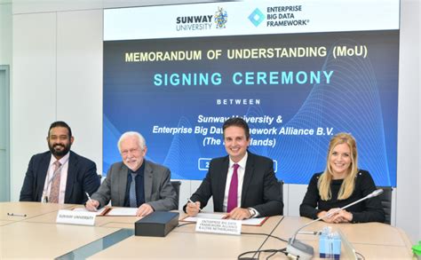 mou signed between ebdfa and sunway university malaysia