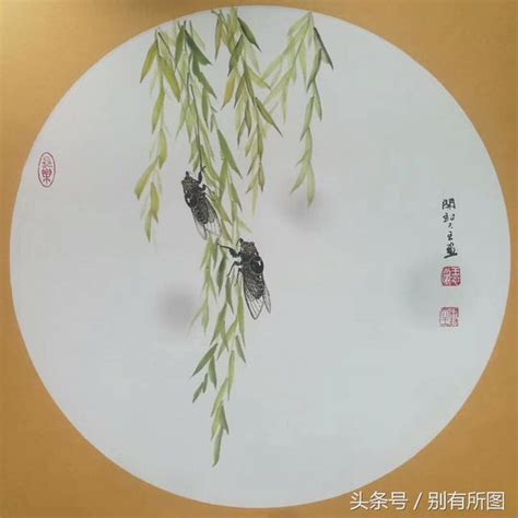 萬物復甦柳樹發芽蟬上柳枝頭鳴唱國畫花鳥畫蟬柳圖請欣賞 每日頭條