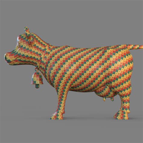 Cartoon Cow 3d Model By Samsimsom