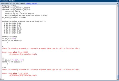 Psplot Error Check For Missing Argument Or Incorrect Argument Data